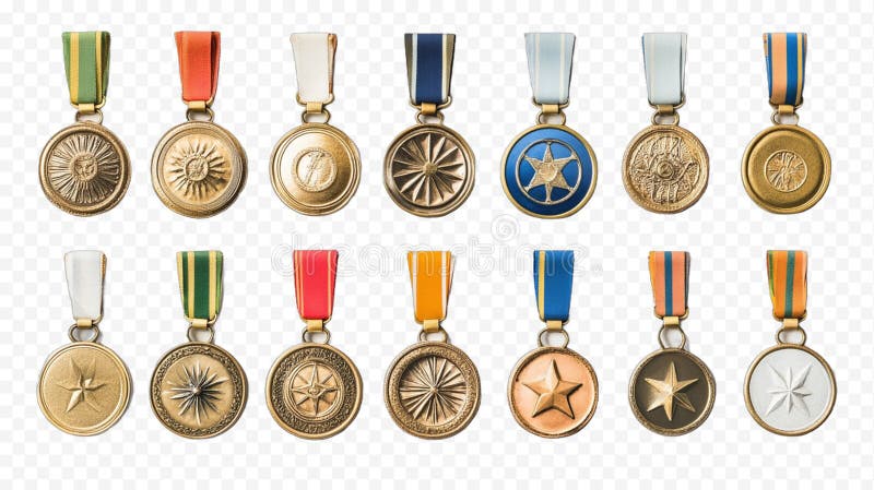 Medals set stock photo. Illustration of champion, achievement - 341524854