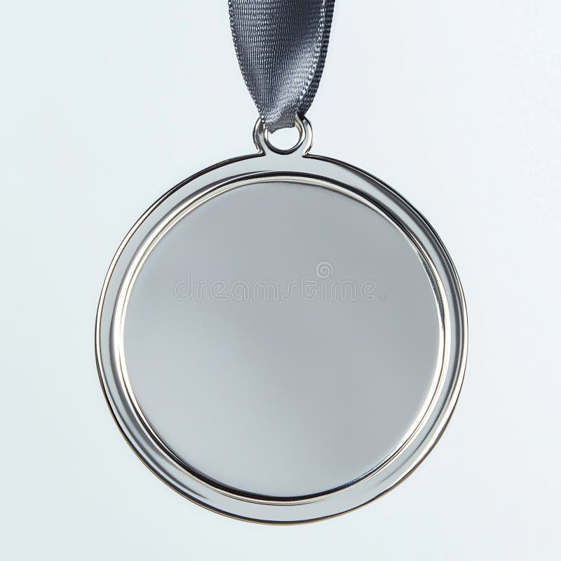 Medals, Silver Medals on a Plain Background Stock Photo - Image of ...