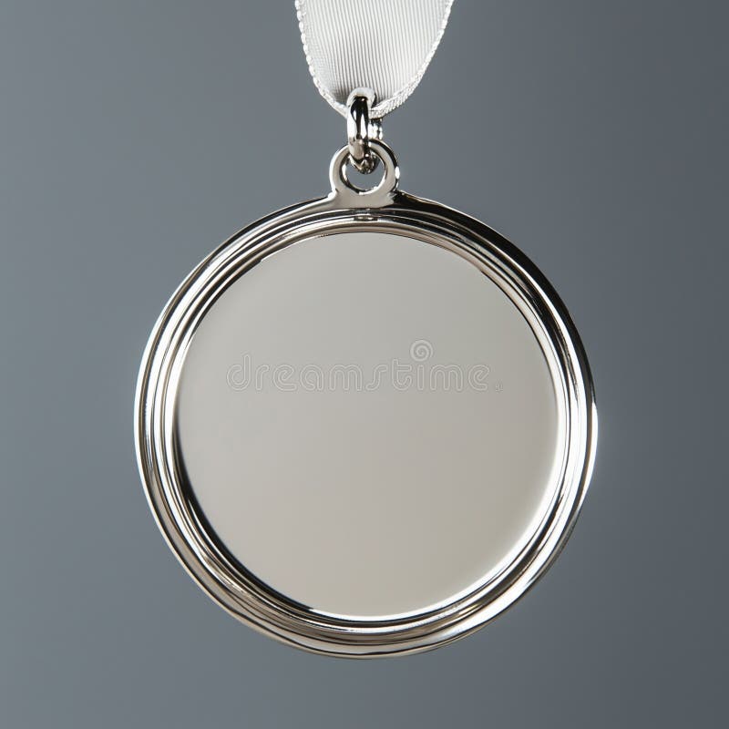 Medals, Silver Medals on a Plain Background Stock Photo - Image of ...