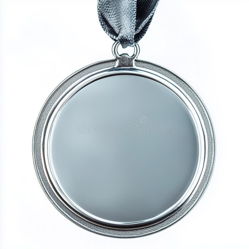 Medals, Silver Medals on a Plain Background Stock Image - Image of ...