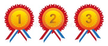 First Second Third Place Symbols Stock Illustrations – 583 First Second ...
