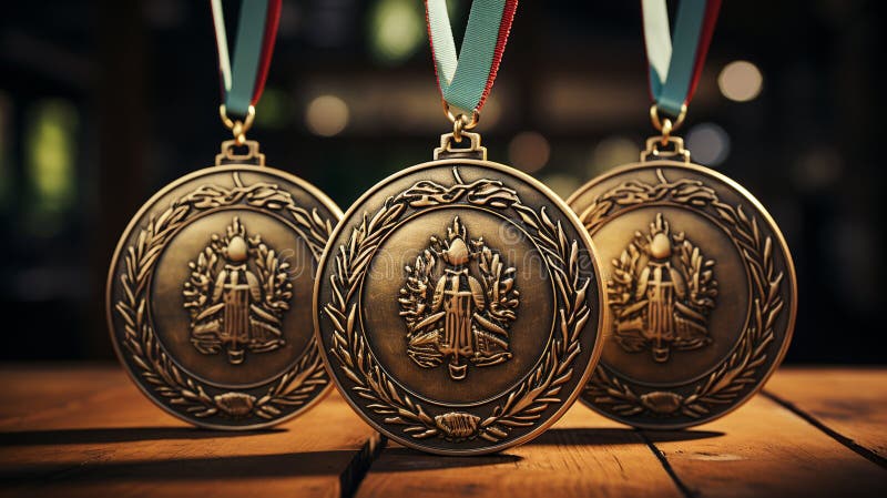 Medals for winner stock photo. Image of gold, competition - 300755444