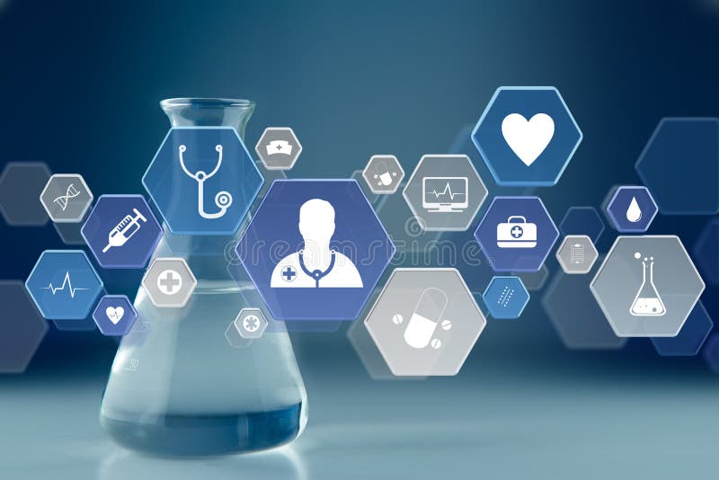 Medecine and General Healthcare Icon Displayed on a Medical Interface ...