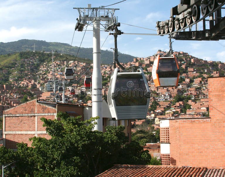 Medellin Funicular stock photo. Image of landscape, mountain - 11472642