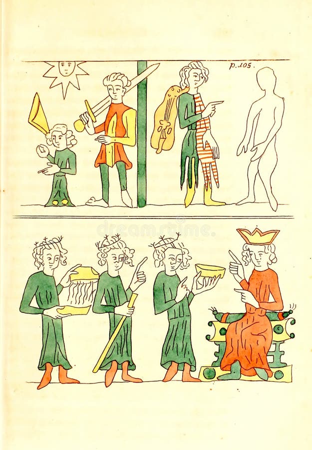 Medeltida folk arkivfoto. Bild av medel, fantasi, tecknad - 150729994