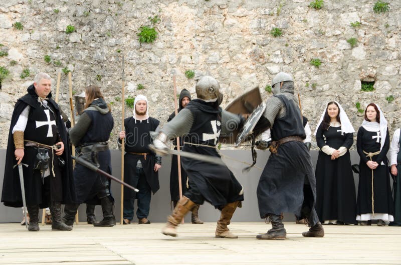 Medeltida strid redaktionell bild. Bild av medeltida - 30824891