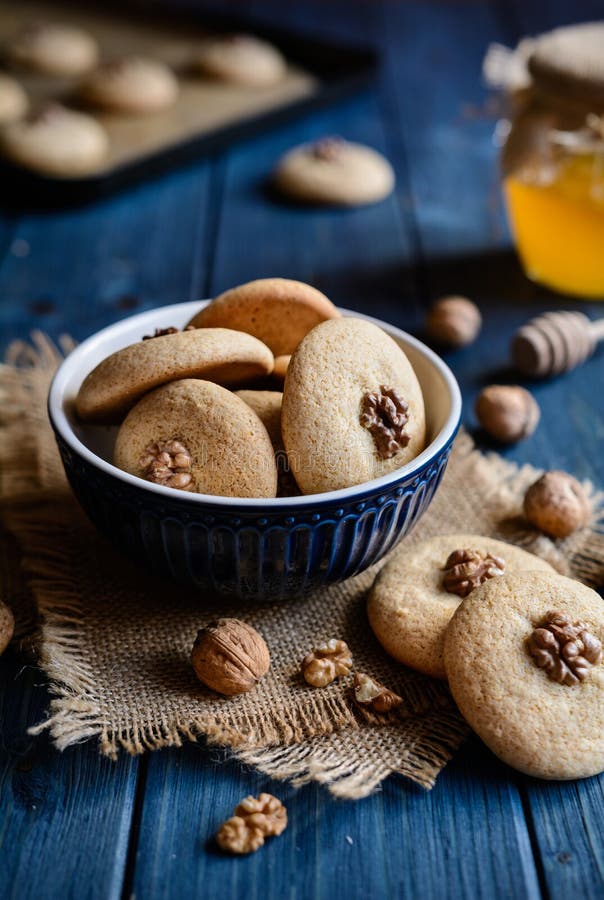 Medenki - Bulgarian Honey and Walnut Biscuits Stock Photo - Image of ...