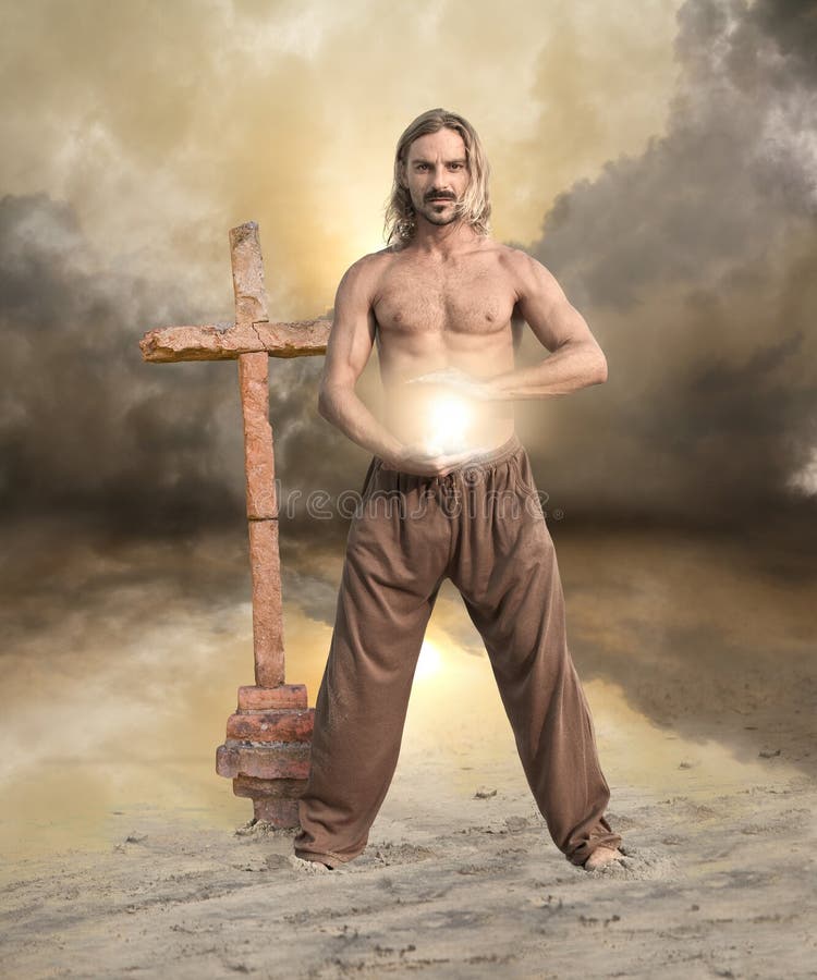 Jesus I Krans Som Ber På Knän Arkivfoto - Bild av jesus, kristendomen ...