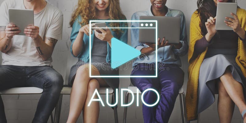 Media Audio Player Blog Concept Stock Image - Image of mobility ...