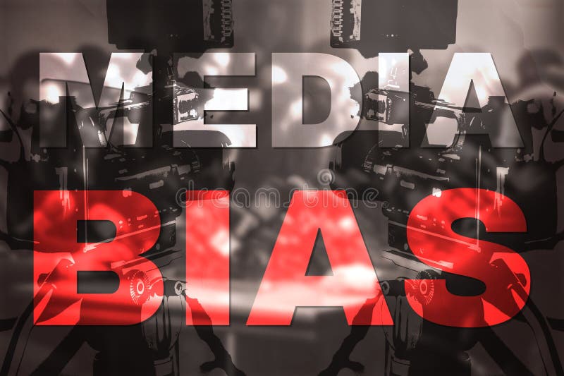 "Media Bias" in Bold Text Over a Blurred Crowd and Subtle Cameras Stock ...