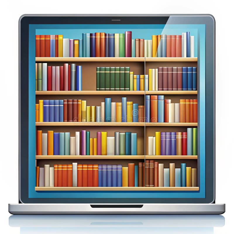 Media Book Library E-book Reading Online Education E-learning Concept ...