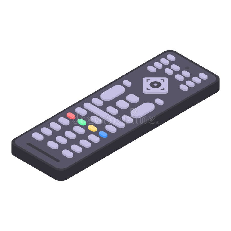 Media Box Remote Control Icon, Isometric Style Stock Vector ...