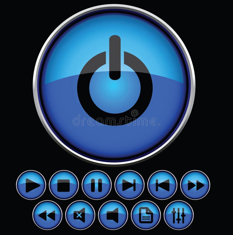 Cool Play Button stock vector. Illustration of isolated - 4739480