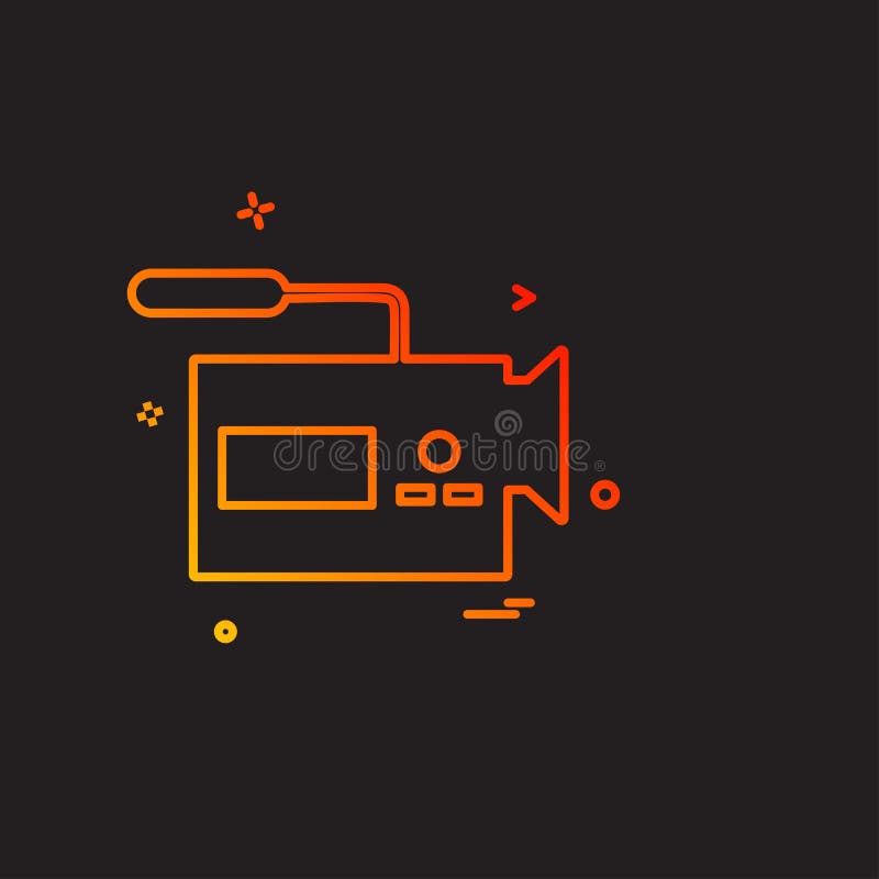 Media and Camera Icon Design Vector Stock Vector - Illustration of ...