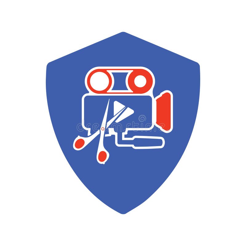 Media Camera Play Button Icon Video and Film Recoding Camera. Stock ...