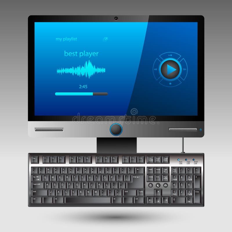 Media center computer stock vector. Illustration of internet - 15212320