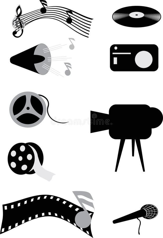 Media Collection Illustration Stock Illustration - Illustration of ...