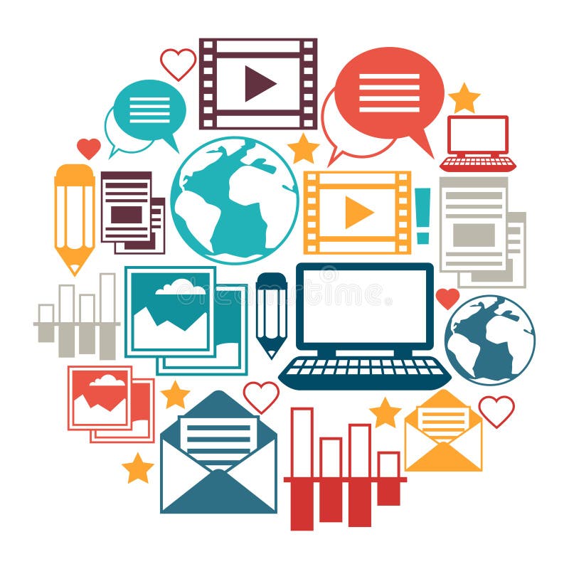 Media and Communication Background Design with Stock Vector ...