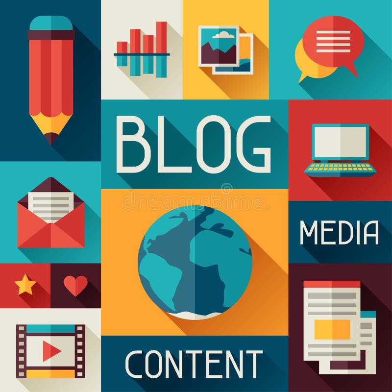 Media and Communication Concept Illustration with Stock Vector ...