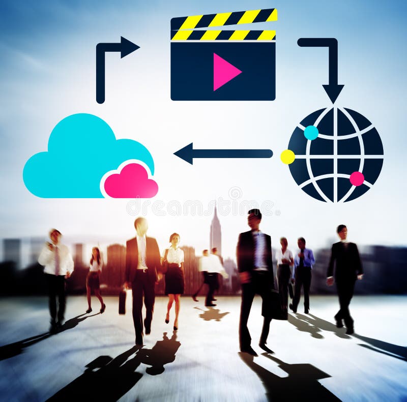 Media Computing Mlutimedia Content Sharing Concept Stock Photo - Image ...