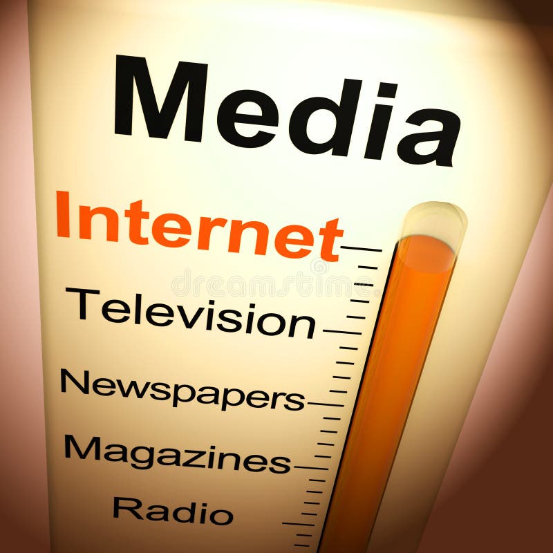 Media Concept Icon Means Communication and Broadcasting through ...