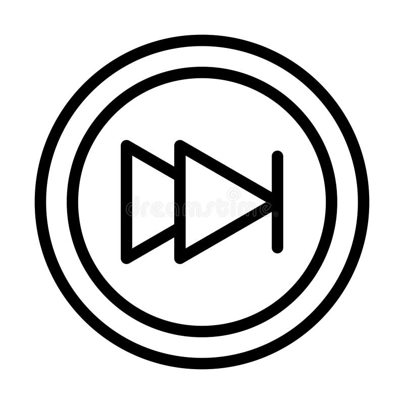 Media Control Button Sound Line Style Icon Stock Vector - Illustration ...