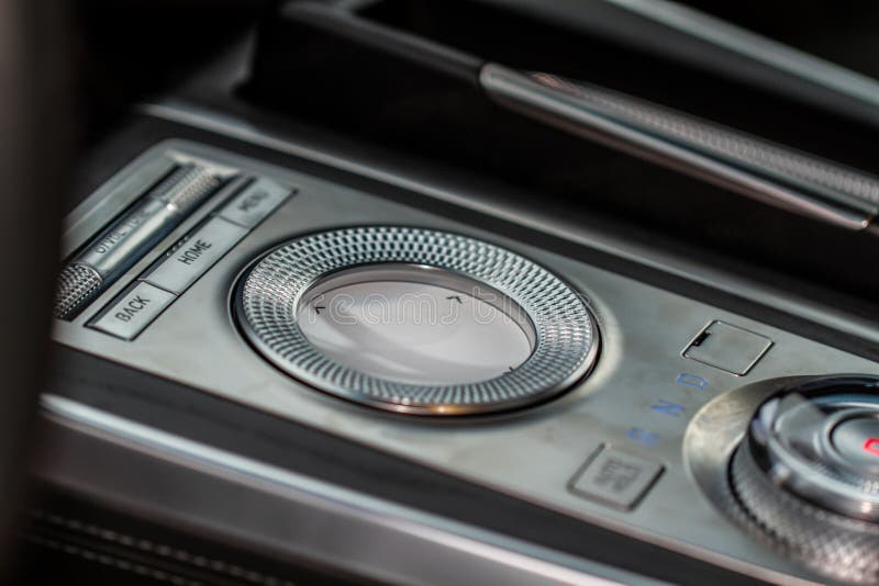 Media Control Buttons of Car Stock Image - Image of luxury, design ...