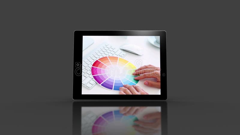 Media Device Screens Showing Designers at Work Stock Video - Video of ...