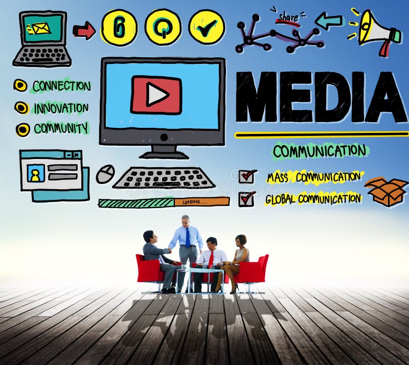 Media Devices Mess Communication Multimedia Concept Stock Image - Image ...