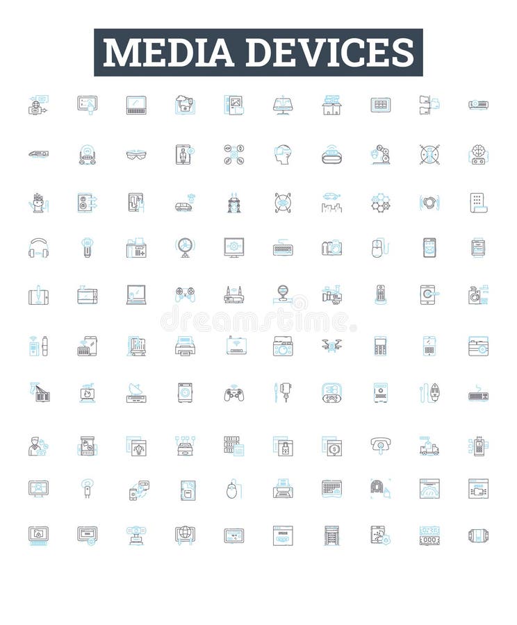 Media Devices Vector Line Icons Set. Devices, Media, Television, Radios ... Media Devices Vector Line Icons Set. Devices, Media, Television, Radios ...