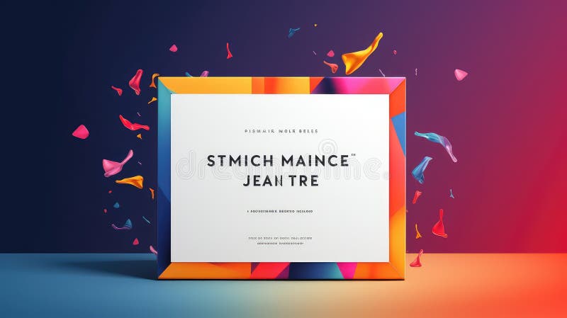 Media dynamic boxed title stock illustration. Illustration of font ...