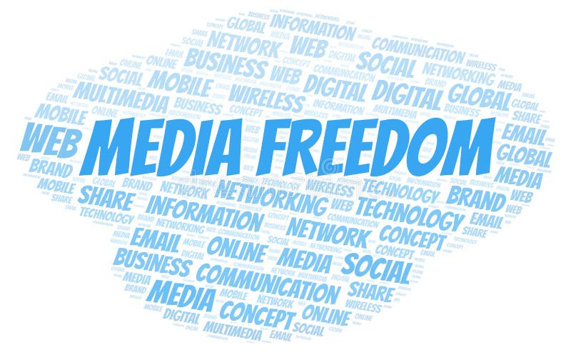 Media Freedom word cloud stock illustration. Illustration of media ...
