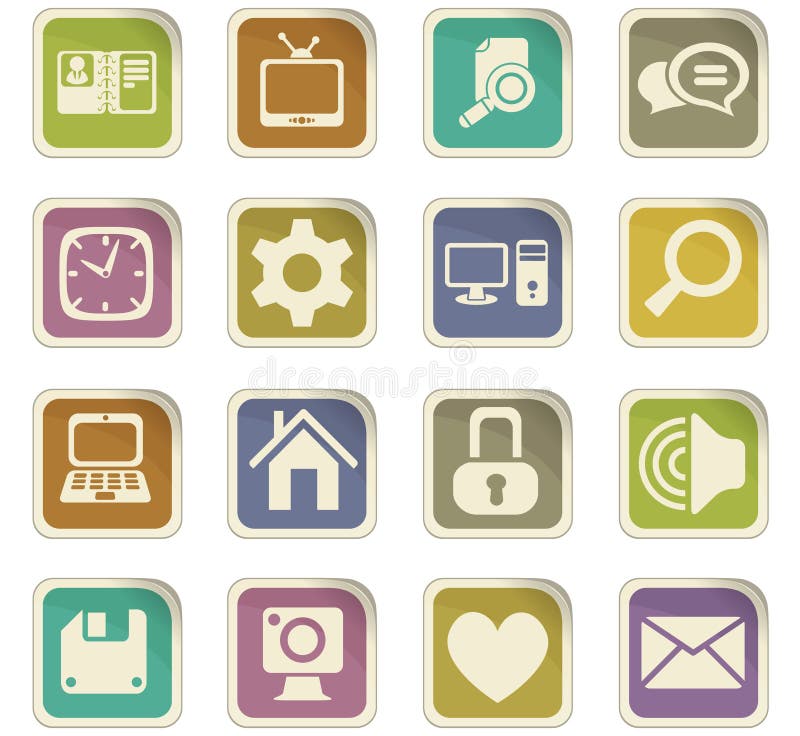 Media icon set stock illustration. Illustration of symbol - 89213365