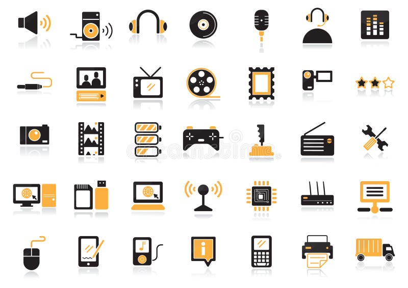 Media Icons. Vector Illustration Decorative Design Stock Vector ...