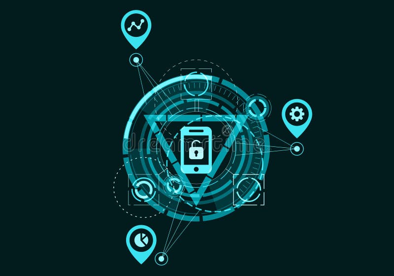 Media Interface Background . Mixed Stock Illustration - Illustration of ...