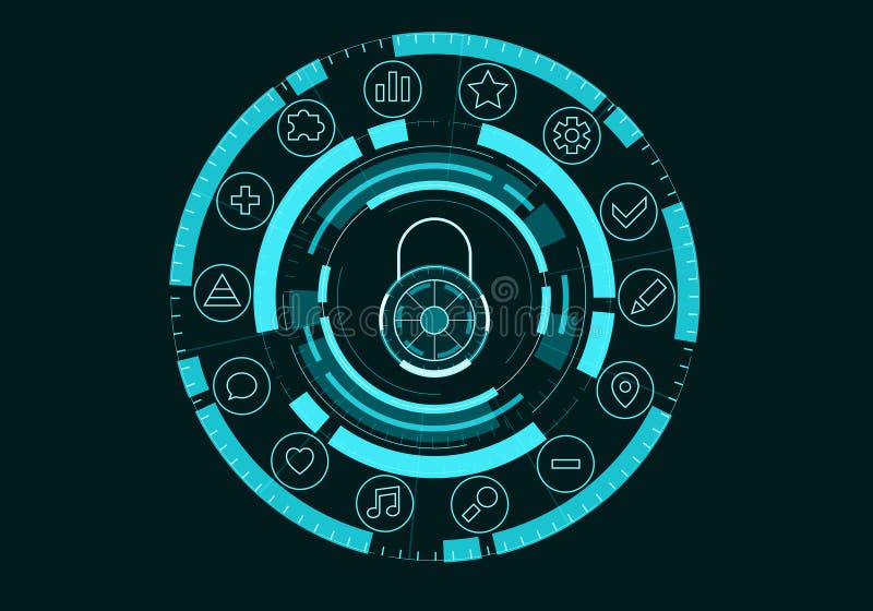 Media Interface Background . Mixed Media Stock Illustration ...