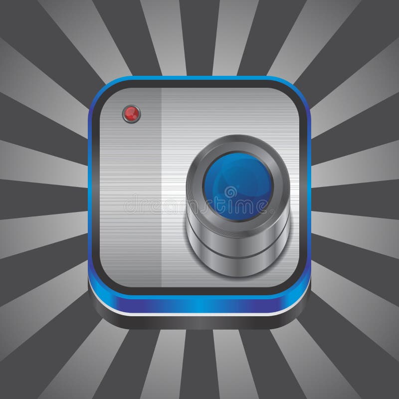 Media interface camera stock vector. Illustration of lens - 42818098