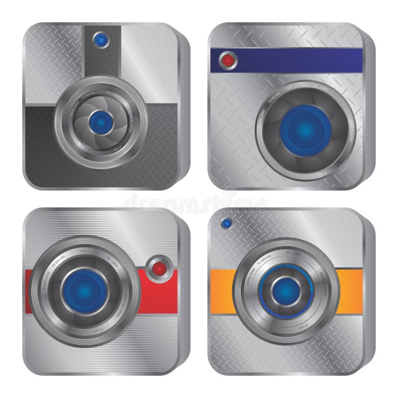 Media interface camera stock vector. Illustration of silver - 62698893