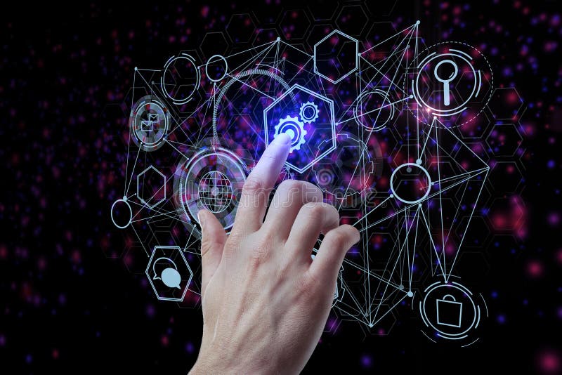 Media and Interface Concept Stock Photo - Image of computer, display ...