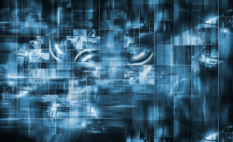 Media and Internet Concept stock illustration. Illustration of link ...