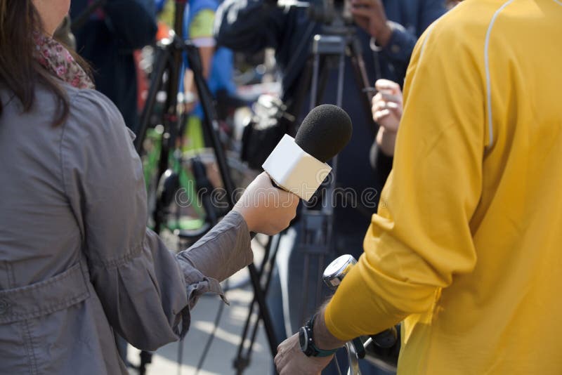 Media interview stock image. Image of hand, sound, broadcasting - 22179935
