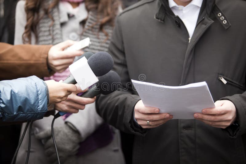Media interview stock photo. Image of information, reporter - 35549006