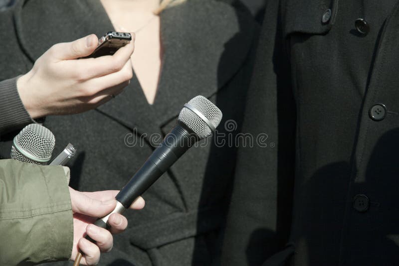 Media interview stock image. Image of talking, holding - 28225447