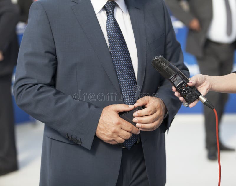 Media interview stock photo. Image of public, live, holding - 46065050