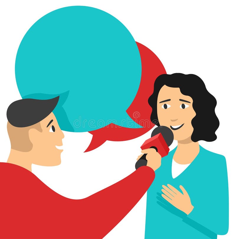 Media Interview - Journalist with Some Person Stock Vector ...