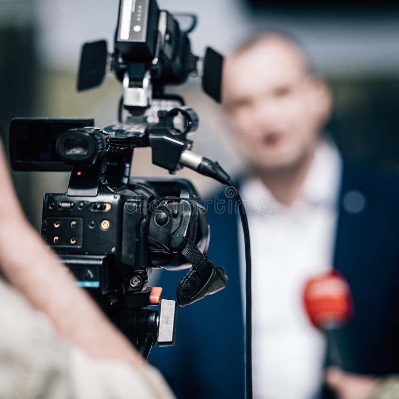 Media Interview at Media Press Conference Stock Photo - Image of ...