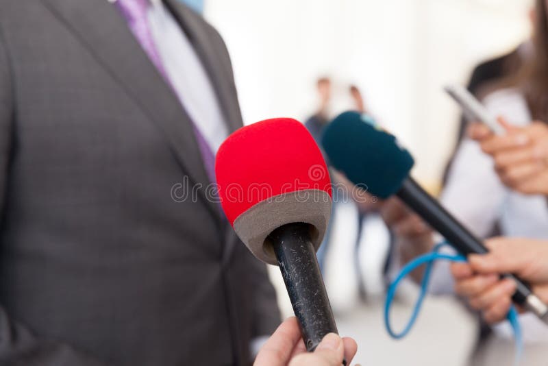 Media interview stock image. Image of information, person - 102217283