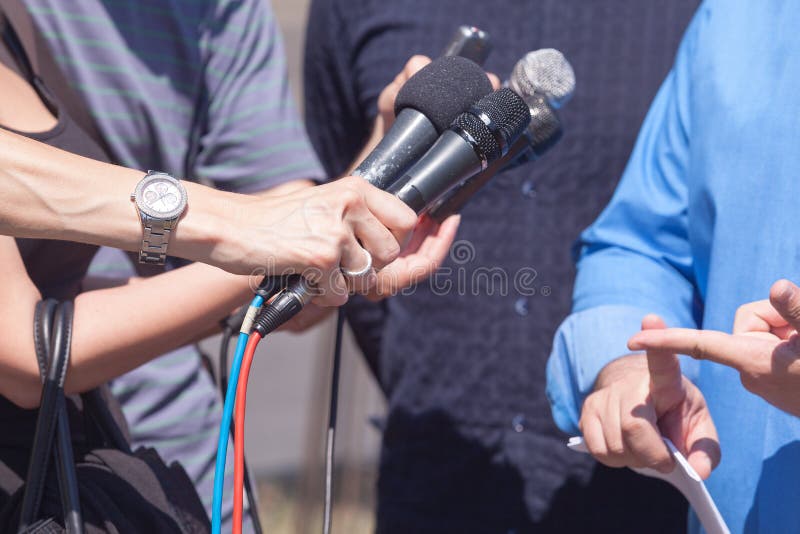 Media interview stock image. Image of information, answering - 96806829