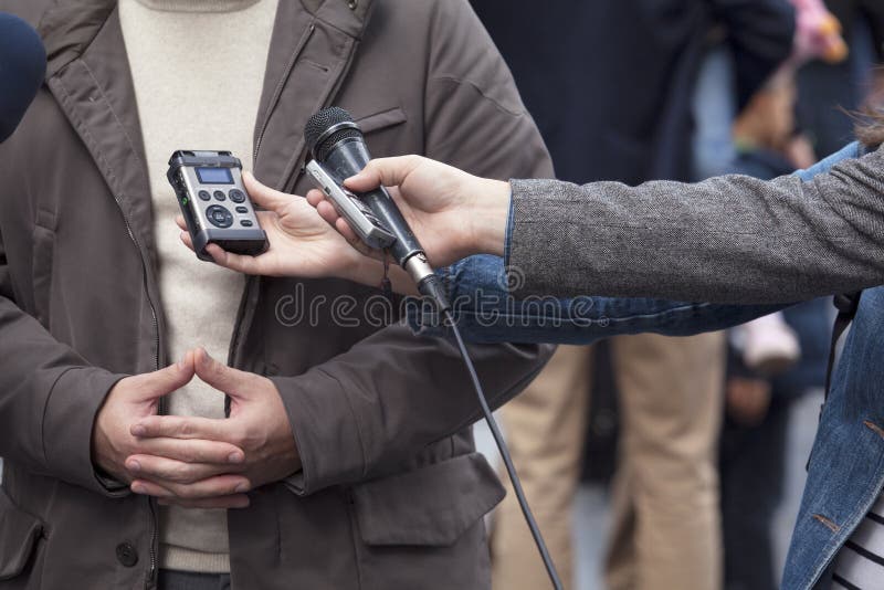 Media interview stock photo. Image of people, correspondence - 34966166