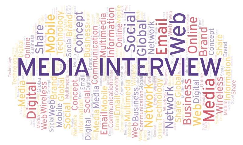 Media Interview word cloud stock illustration. Illustration of ...